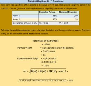 Calculate the portfolios expected return. – Theron Group Blog